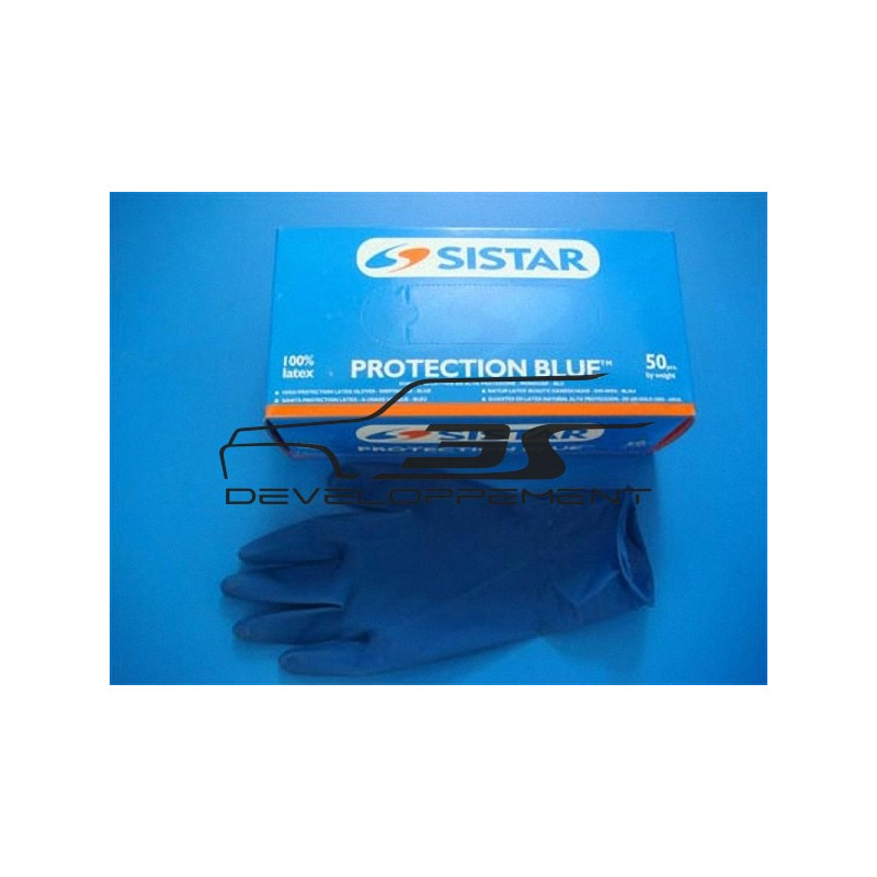 Gants latex bleus spécial hydrocarbureBoite de 50Divers-Moteur. Gants latex bleus spécial hydrocarbureBoite de 50Divers-Moteur.